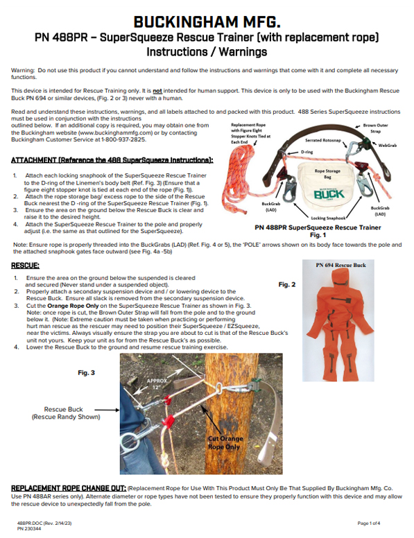 SuperSqueeze™ Rescue Trainer – 230344 | Buckingham – Instructions ...