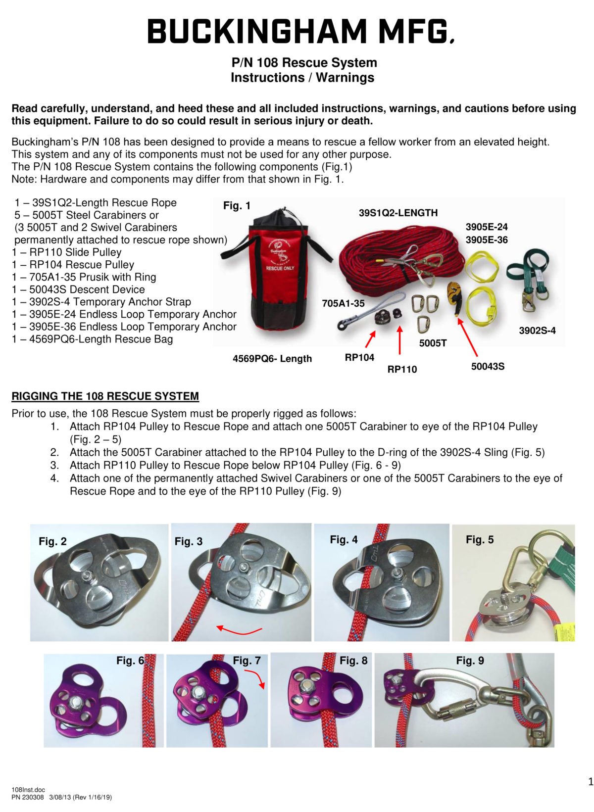 108 Rescue System Instructions – 230308 | Buckingham – Instructions ...
