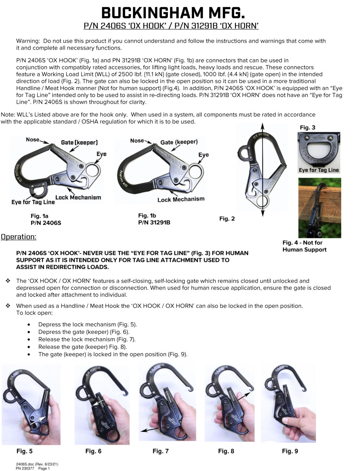 50061 – OX Hook™ & OX Horn Instructions and Warnings – 230377 ...