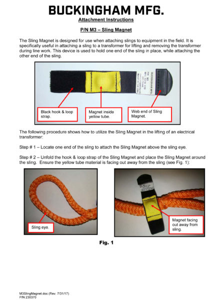 M3 Sling Magnet Instructions – 230370 | Buckingham – Instructions ...