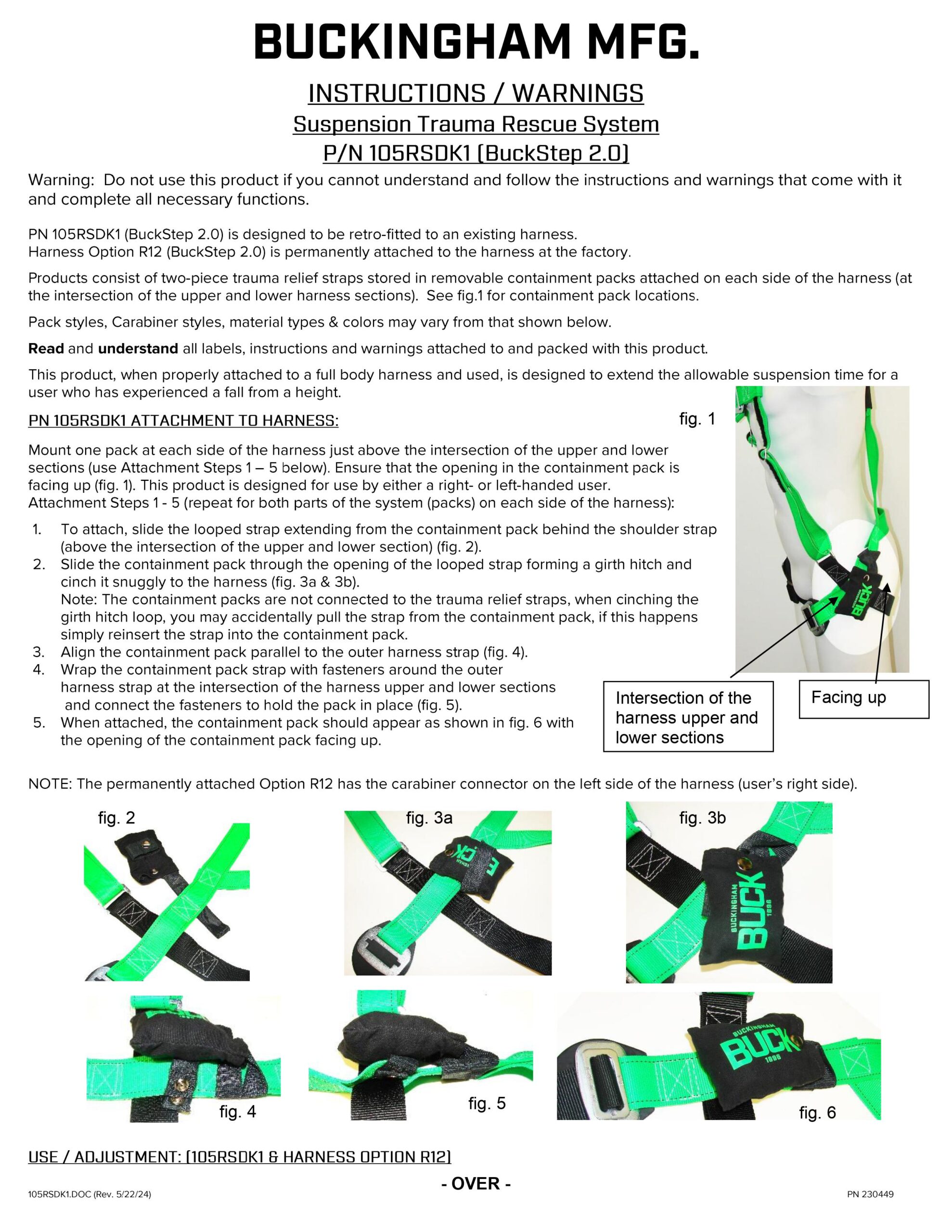 105RSDK1 BuckStep Instructions & Warnings – 230449 | Buckingham ...