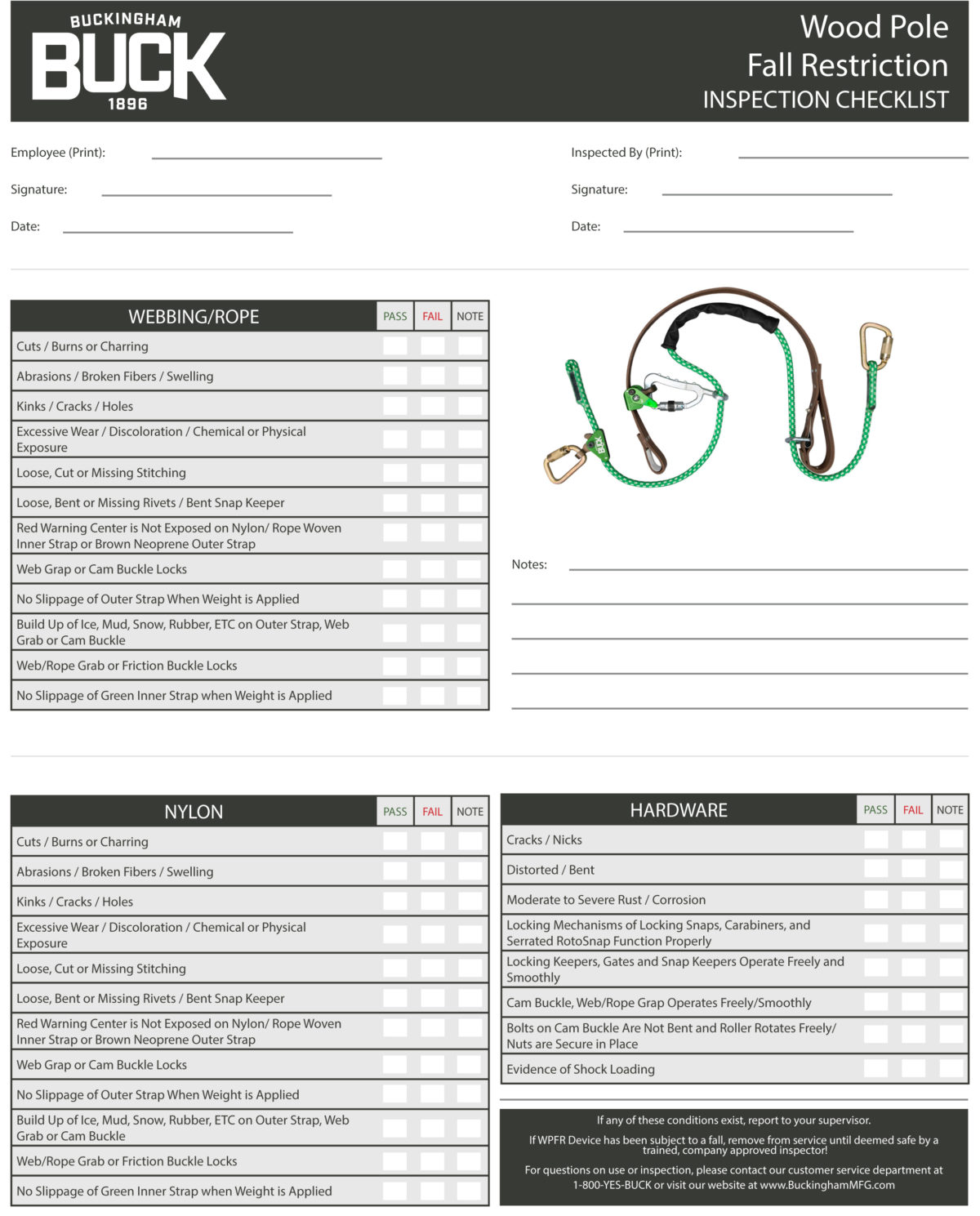 Wood Pole Fall Restriction Inspection | Buckingham – Instructions ...