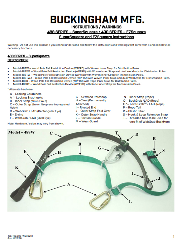 488 SuperSqueeze™ & 490 EZ Squeeze™ Instructions & Warnings – 230268 ...