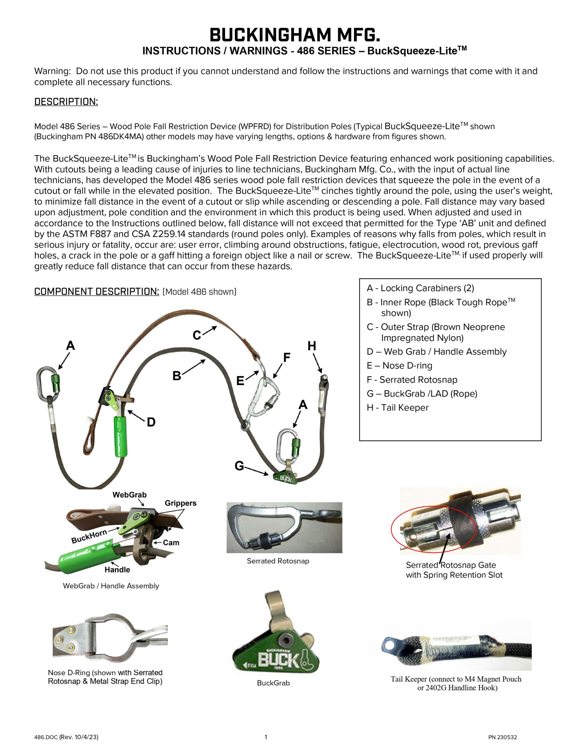 BuckSqueeze-Lite – 486 Series Instructions & Warnings | Buckingham ...