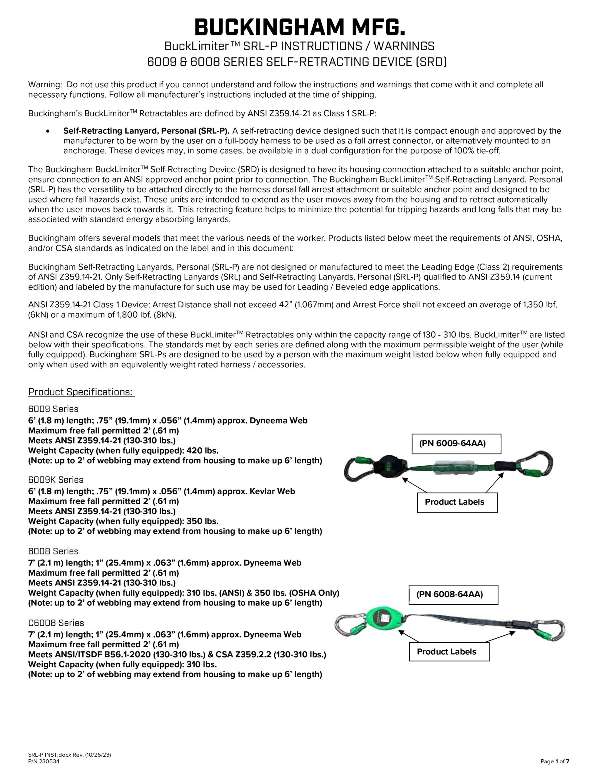 BuckLimiter Instructions & Warnings – 230534 | Buckingham ...